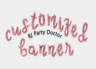 Script Cursive Rose Gold Foil Personalized a Phrase/word/banner/name ...