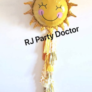 24" Inch Smiling Sun Balloon , Foil Mylar Balloon , Birthday Party ...
