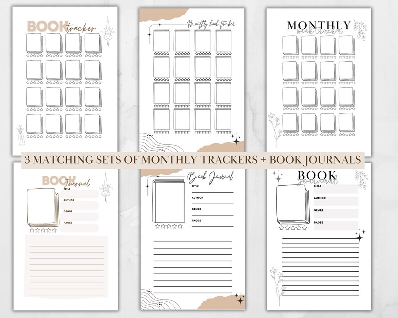 Printable Book Tracker: Reading Log, Book Review (digital Download) - Etsy