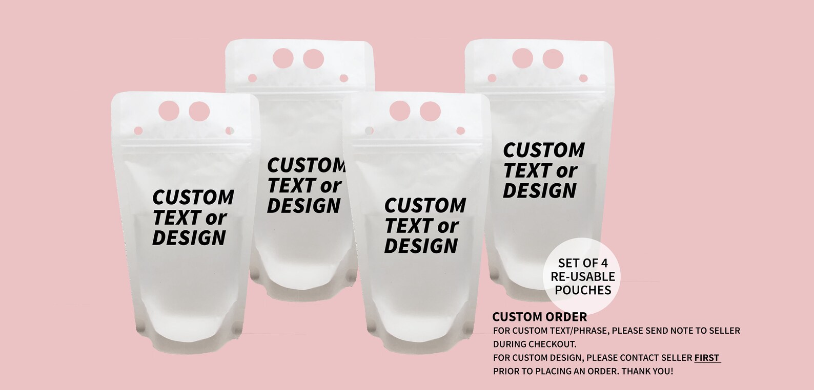 Custom Drink Pouches for Bachelorette Parties Reusable Drink - Etsy