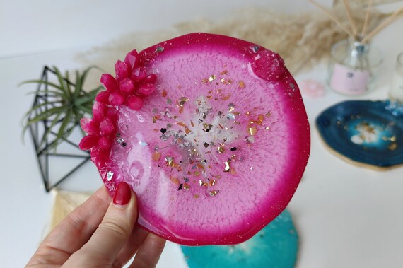 Jewelry Storage Pink crystal ring dish Home & Living Storage ...