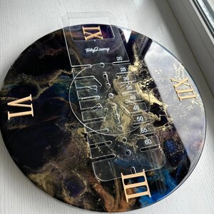 Stencil Resin Art Clock Template DIY Clock Making Acrylic Clock Face ...