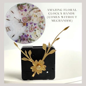 Mirror Acrylic Clock Hands Love DIY Resin Art Wall Clock Decorating Kit ...