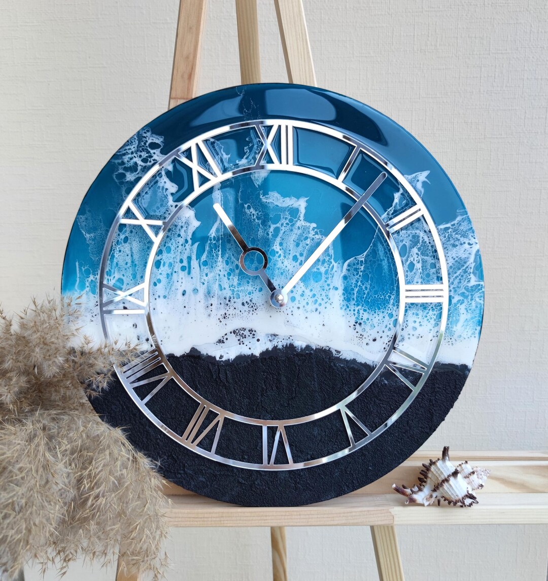 Mirror Acrylic Clock Face: Epoxy Resin Art Wall Clock Supplies, Roman ...