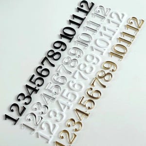 Mirror Clocks Numbers for Resin Art Clock 12, 3, 6, 9 DIY Making Kit ...