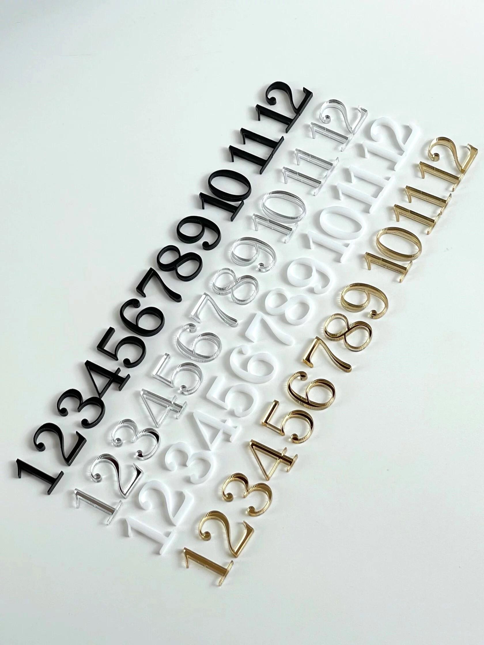 Mirror Clocks Numbers for Resin Art Clock 12, 3, 6, 9 DIY Making Kit ...