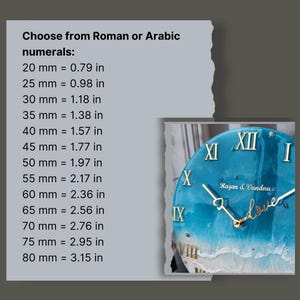 Mirror Clocks Numbers for Resin Art Clock 12, 3, 6, 9 DIY Making Kit ...