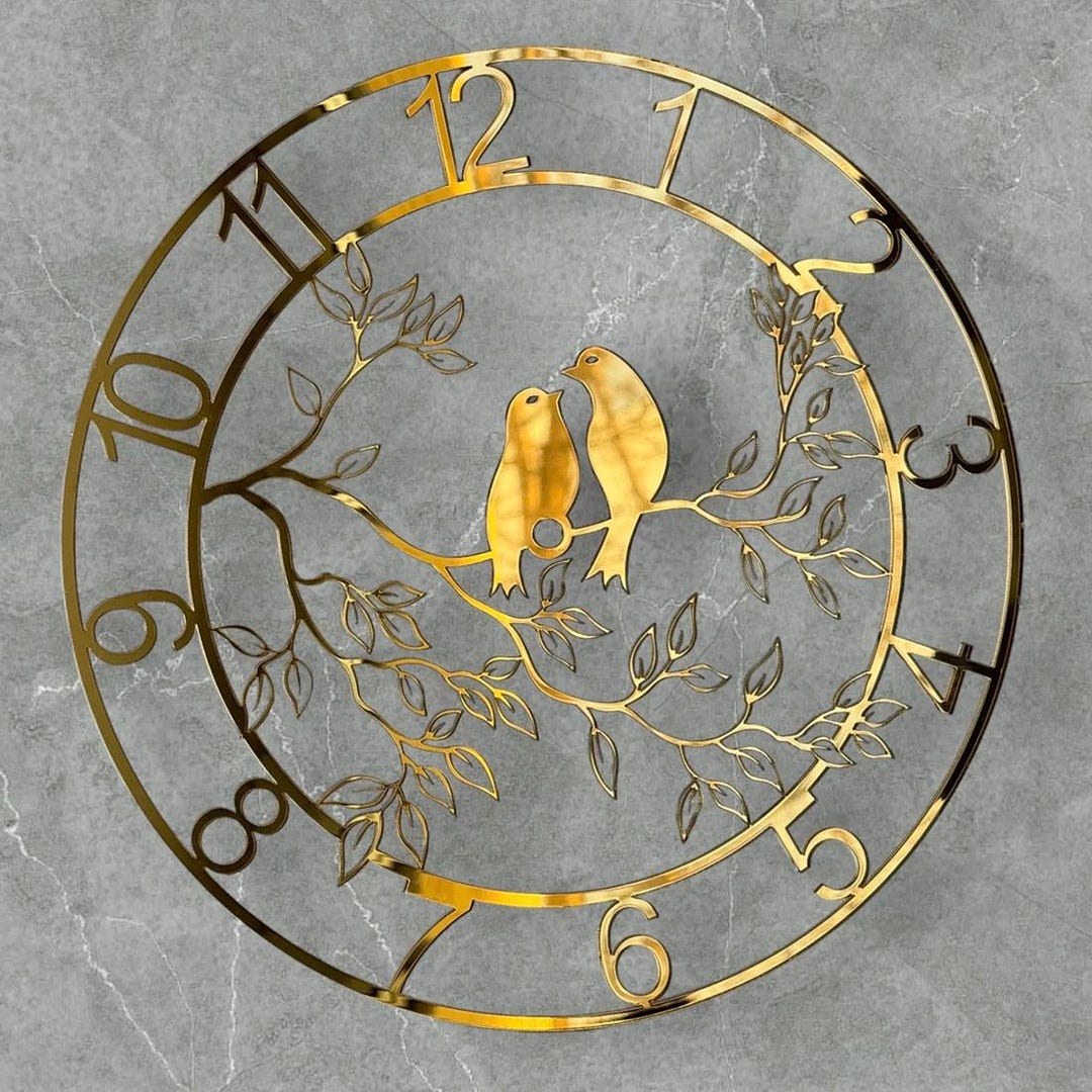 Mirror Acrylic Clock Face Display Modern Clock Dial Roman Arabic ...