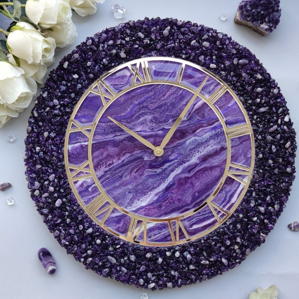 Purple Clock - Etsy