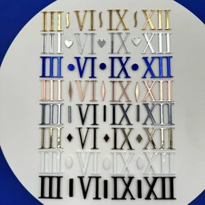Mirror Acrylic Clock Numbers for Resin Wall Clocks 12, 3, 6, 9 DIY ...