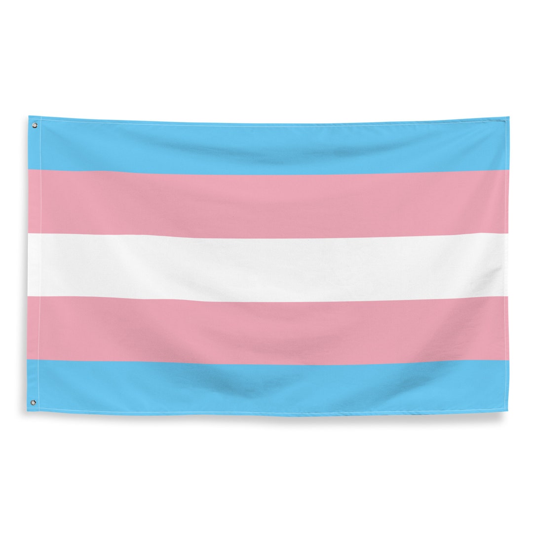 Trans Flag LGBTQ Queer CSD Pride - Printed on One Side - Dimensions ...