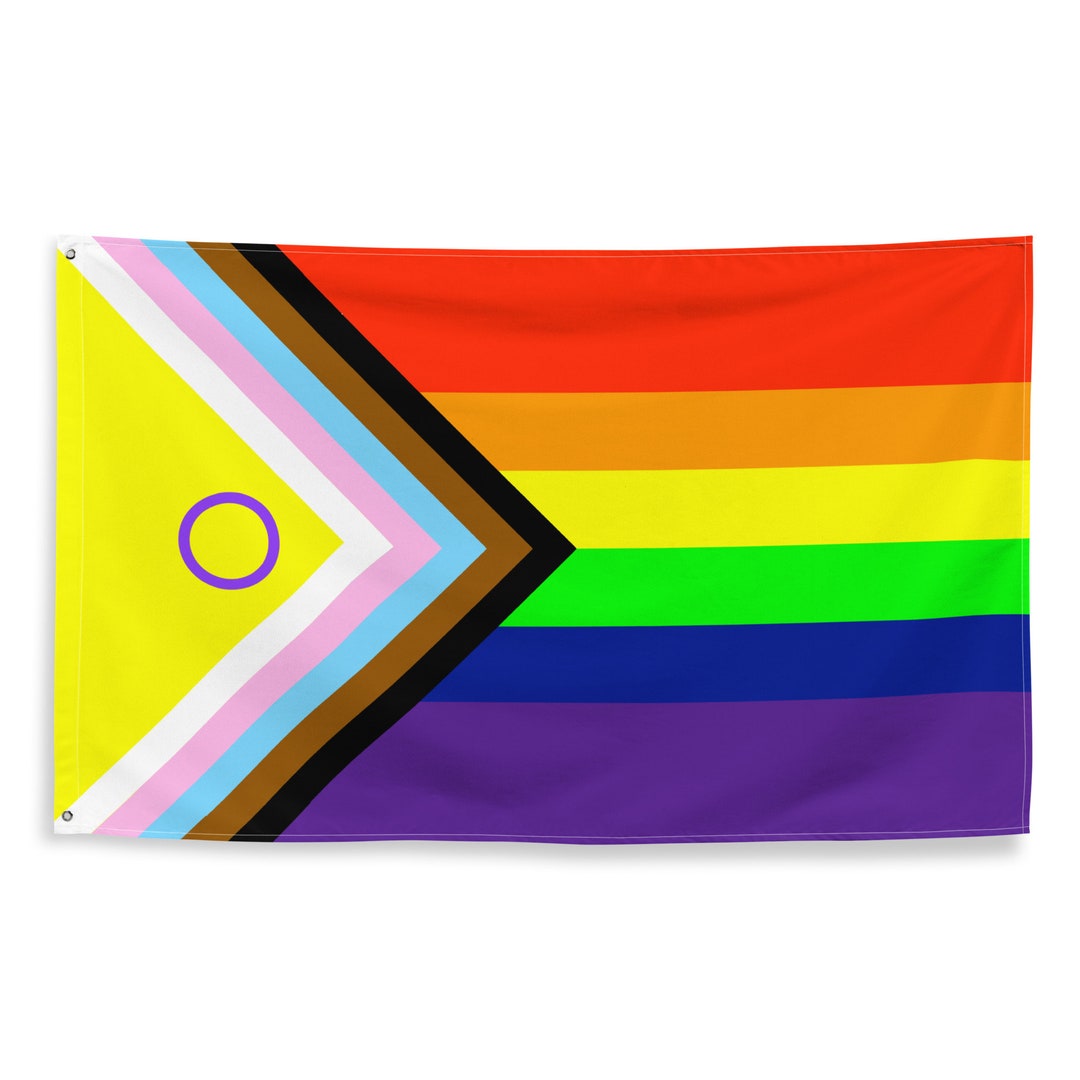 Pride Progress Rainbow Flag LGBTQ Queer CSD - Printed on One Side ...