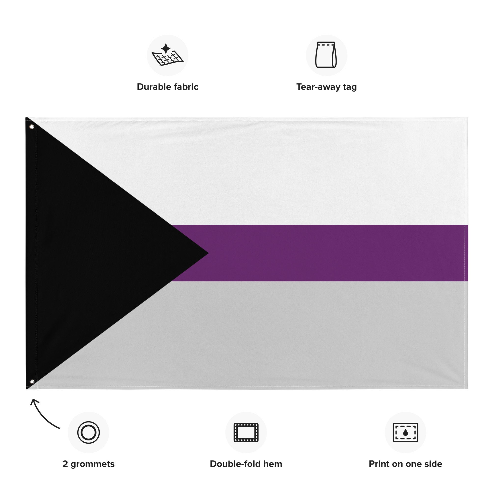 Demisexual Flag LGBTQ Queer CSD Pride - Printed on One Side ...