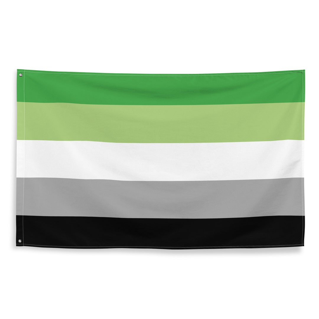 Aromatic Flag LGBTQ Queer CSD Pride - Printed on One Side - Dimensions ...
