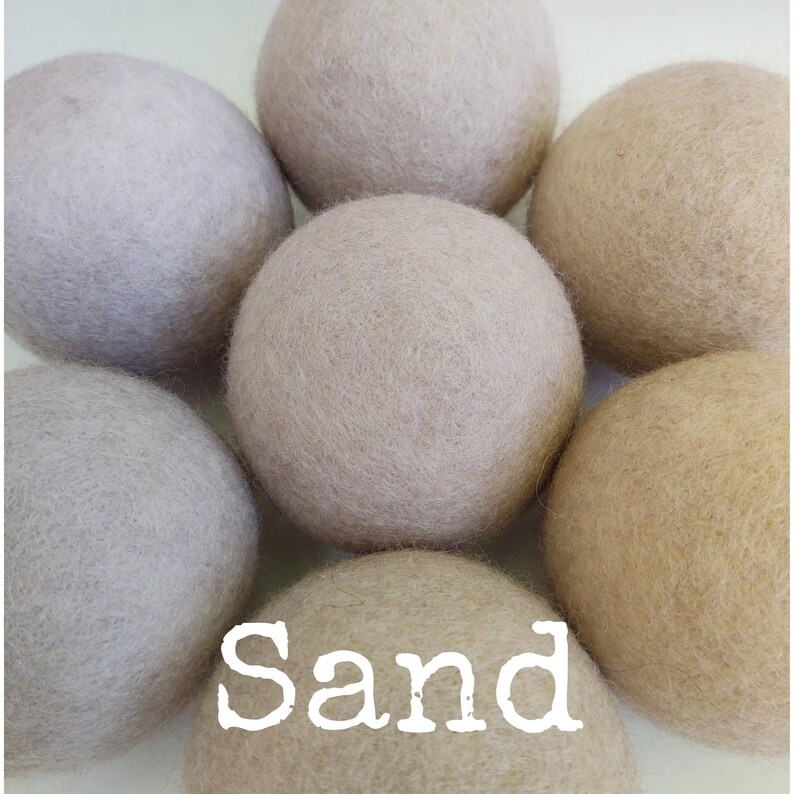 Wool Dryer Balls. Earth Tones. Set of 3-natural Undyed & - Etsy