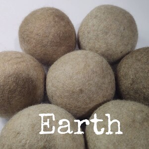 Wool Dryer Balls. Earth Tones. Set of 3-natural Undyed & Beautifully ...
