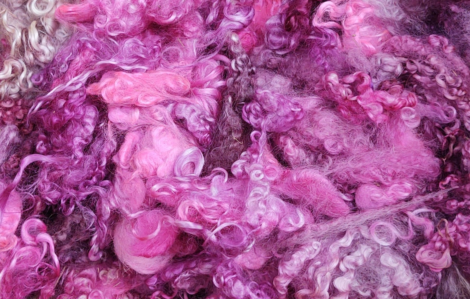 Curly Fiber Locks Natural & Handdyed Sourced from Local | Etsy