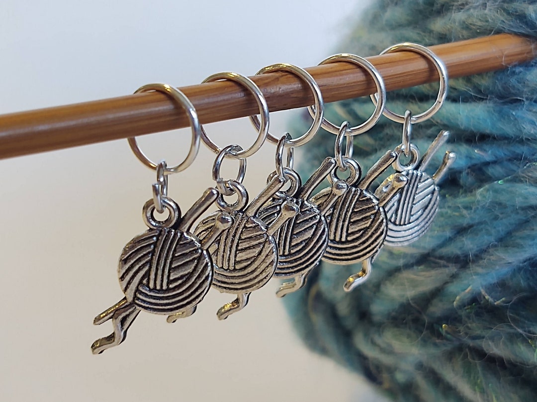 5 Knitting Charms for Stitch Markers, Zipper Pulls, Crazy Quilts ...