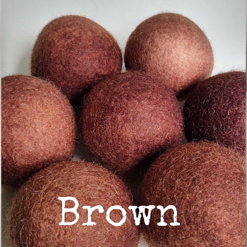 Wool Dryer Balls. Earth Tones. Set of 3-natural Undyed & - Etsy