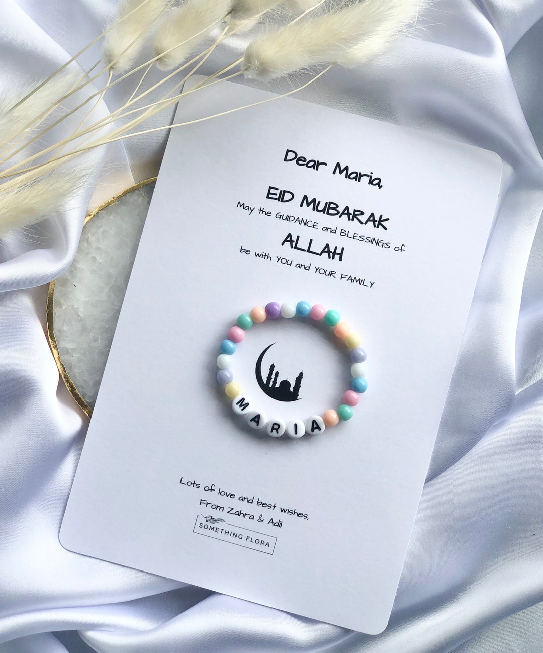 Eid Mubarak Personalised Bracelet Gift for Children Boy and Girl ...