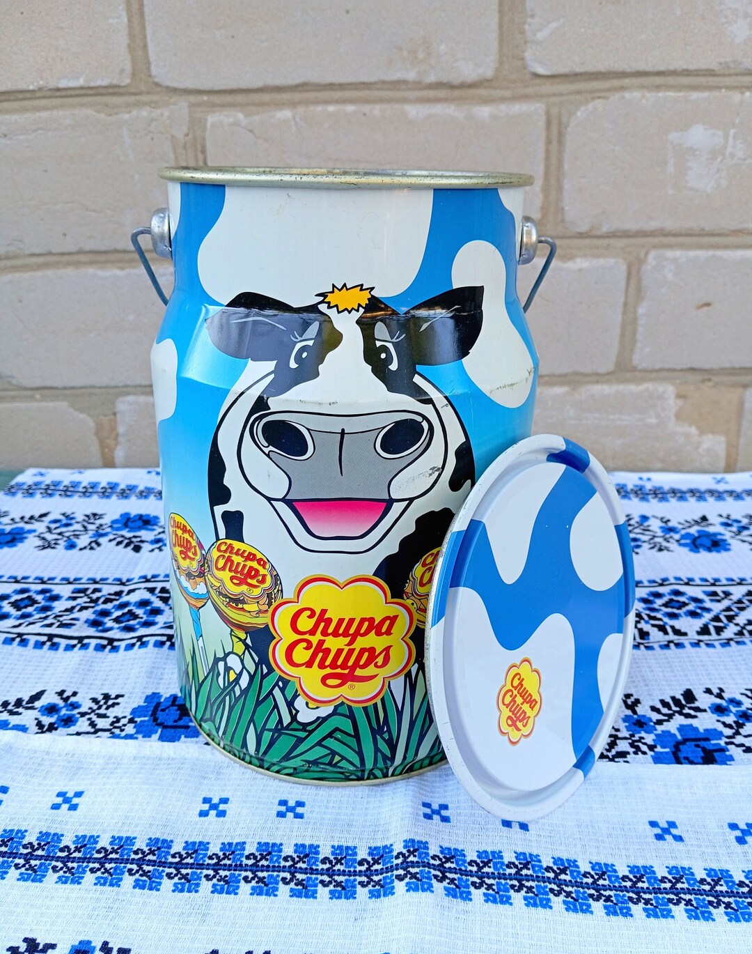 Retro Can Happy Cow for Sweets, Fruits, Vegetables, Rustic Home Decor ...