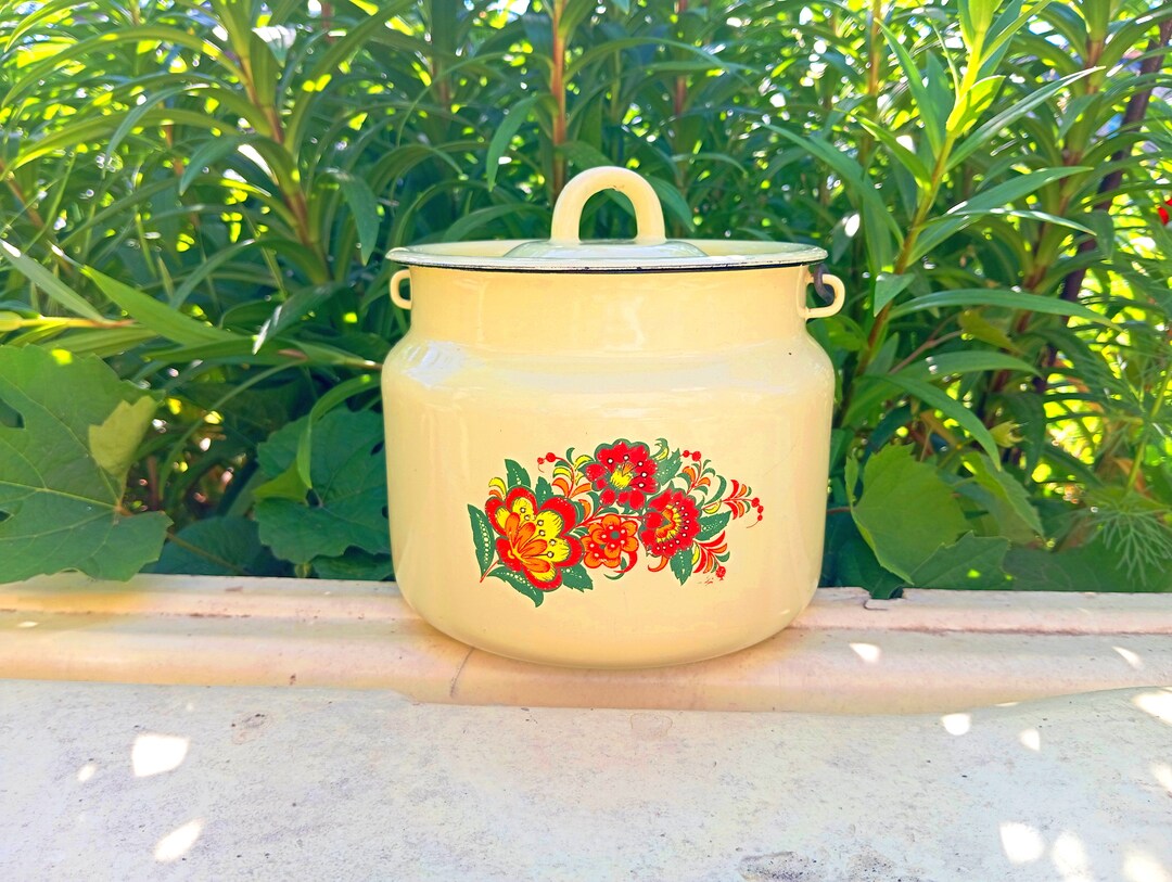 Soviet Milk Can, Enamel Vintage Milk Canister, Enamel Cookware, Retro ...