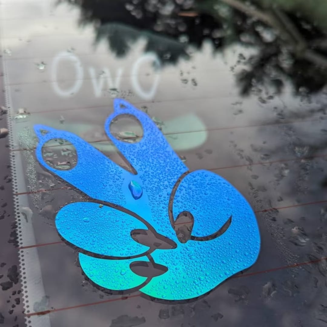 Peace Sign Furry Paw Decal - Etsy