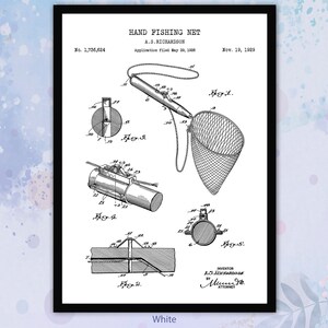 Digital Download Set of 6 Fishing Patent Print. Vintage Fishing Wall ...