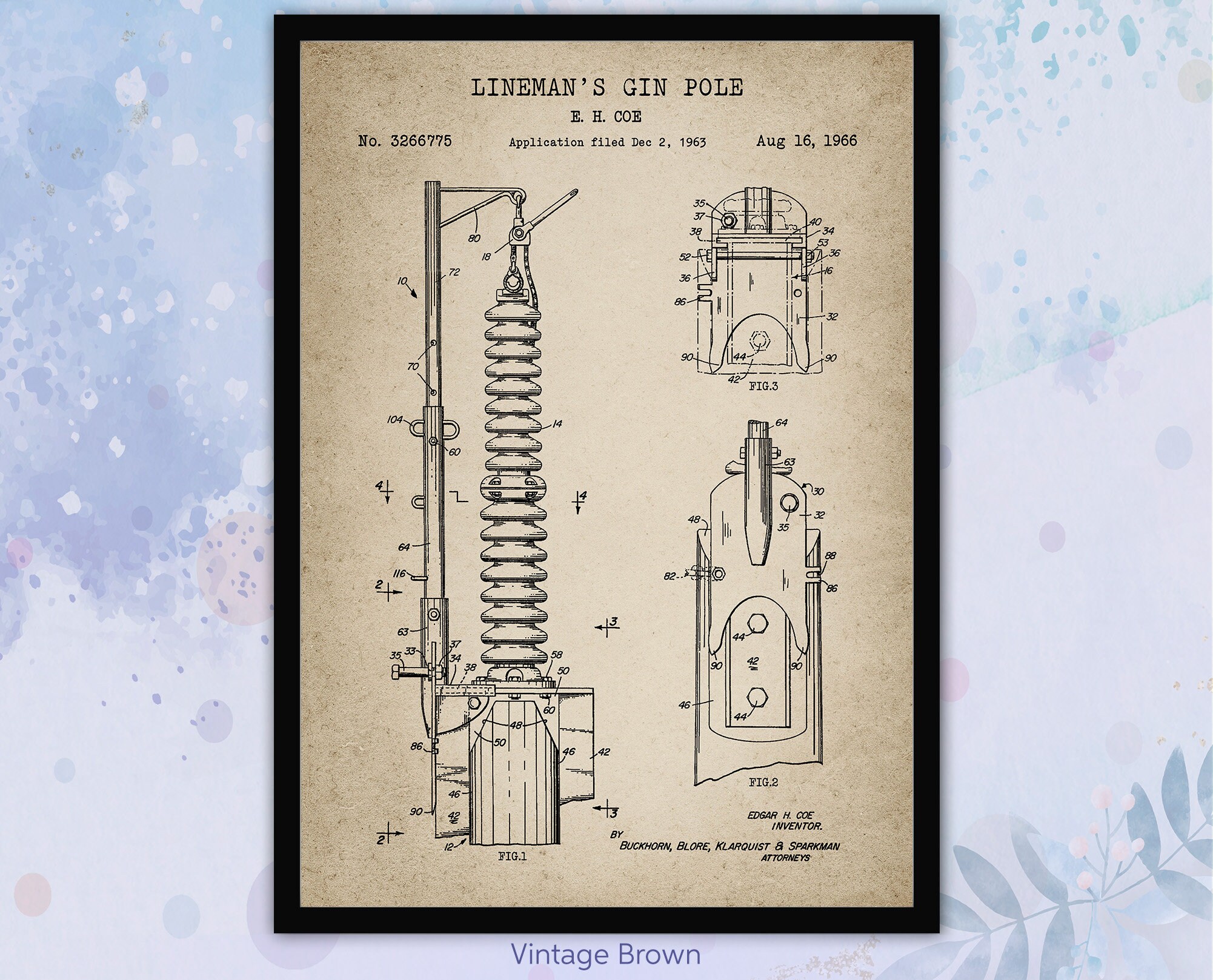 Set of 6 Vintage Lineman Patent Print. Lineman Gifts. Lineman | Etsy