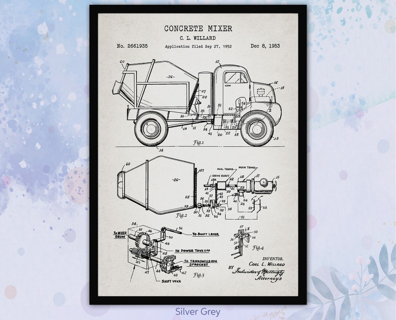 Set of 6 Vintage Construction Patent Print. Heavy Construction | Etsy