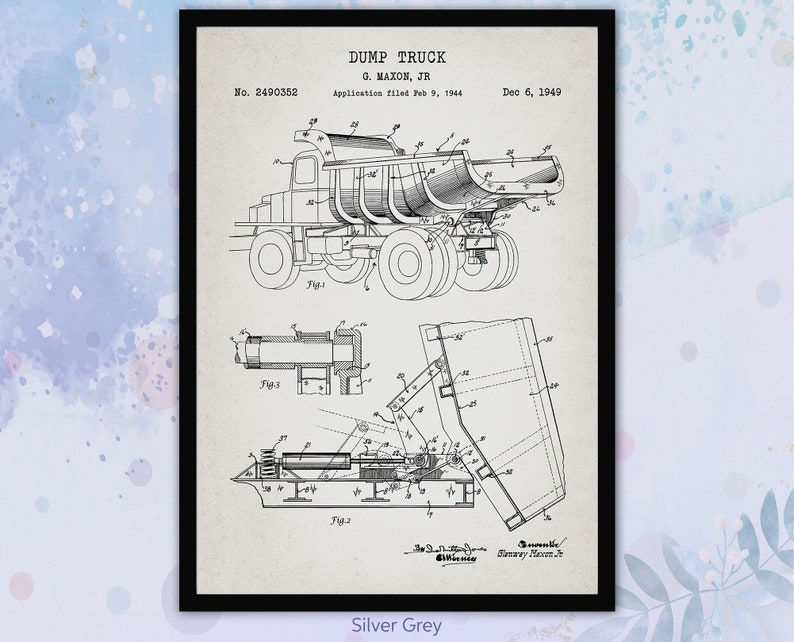Set of 6 Vintage Construction Patent Print. Heavy Construction | Etsy