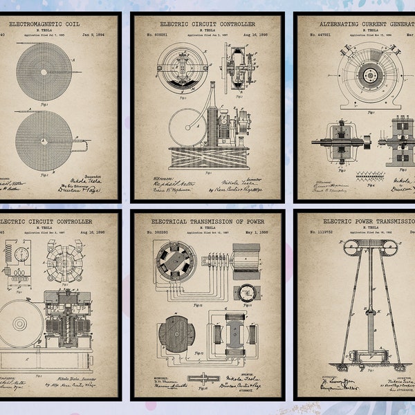 Electrical Patent Poster - Etsy