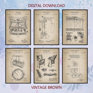 Set of 6 Vintage Theater Patent Wall Art Prints - Musical & Stage ...