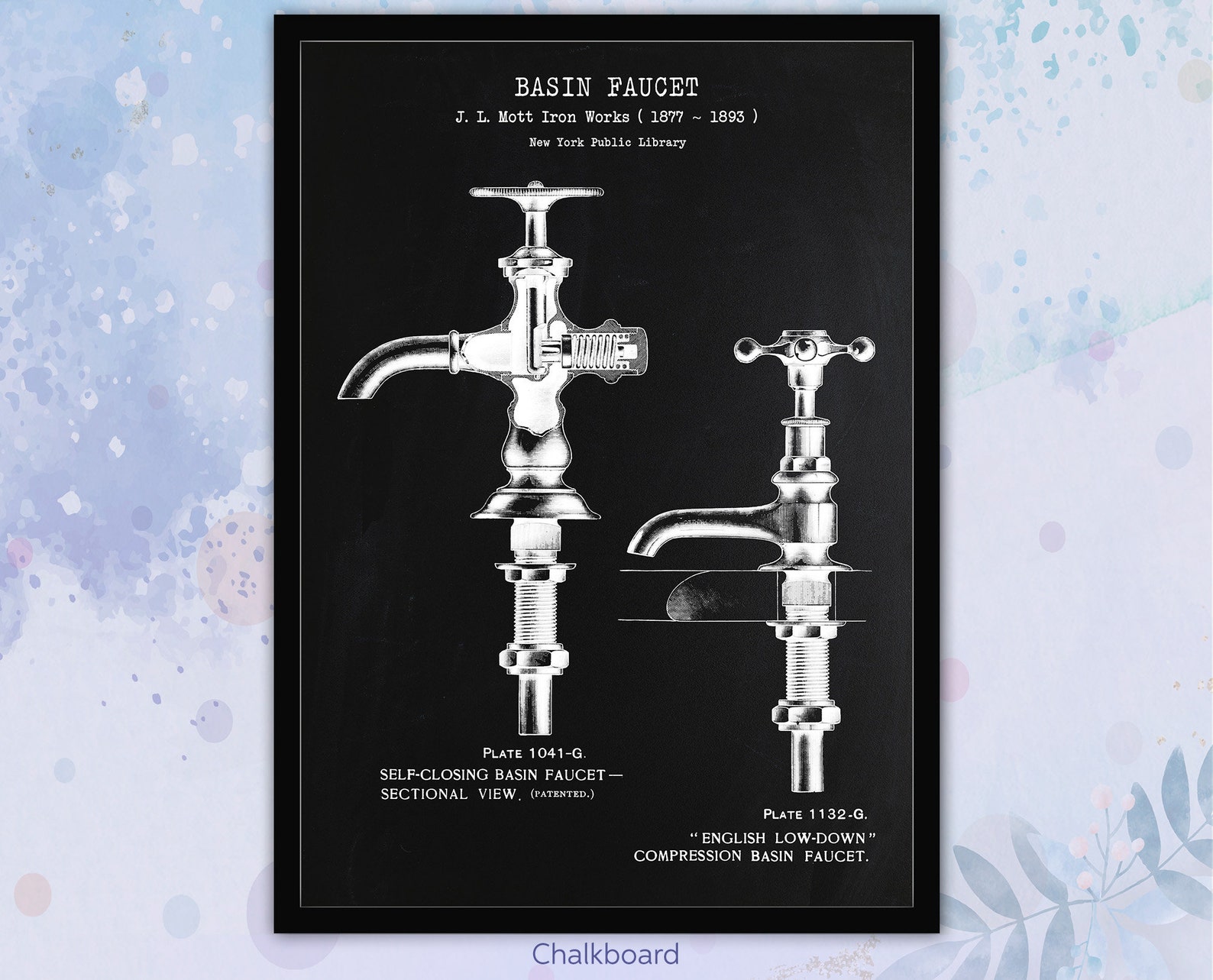 Basin Faucet Printable. Bathroom Wall Art. Vintage Basin - Etsy