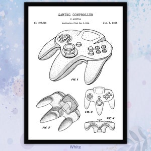 Digital Download Set of 6 Video Game Patent Print. Vintage Gaming ...