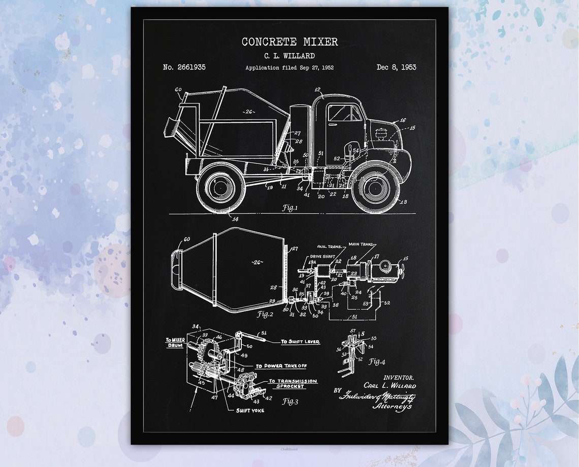Set of 6 Vintage Construction Patent Print. Heavy Construction - Etsy