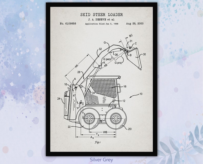 Set of 6 Vintage Construction Patent Print. Heavy Construction - Etsy