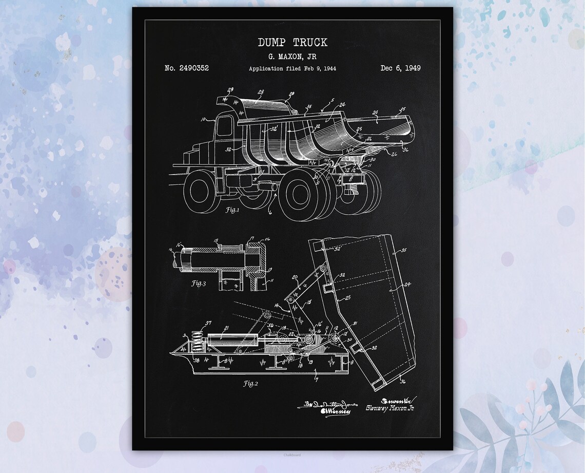 Set of 6 Vintage Construction Patent Print. Heavy Construction | Etsy