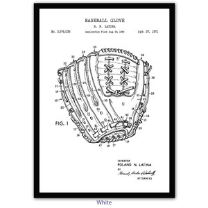 Set of 4 Vintage Baseball Patent Prints - Instant Download Wall Art ...