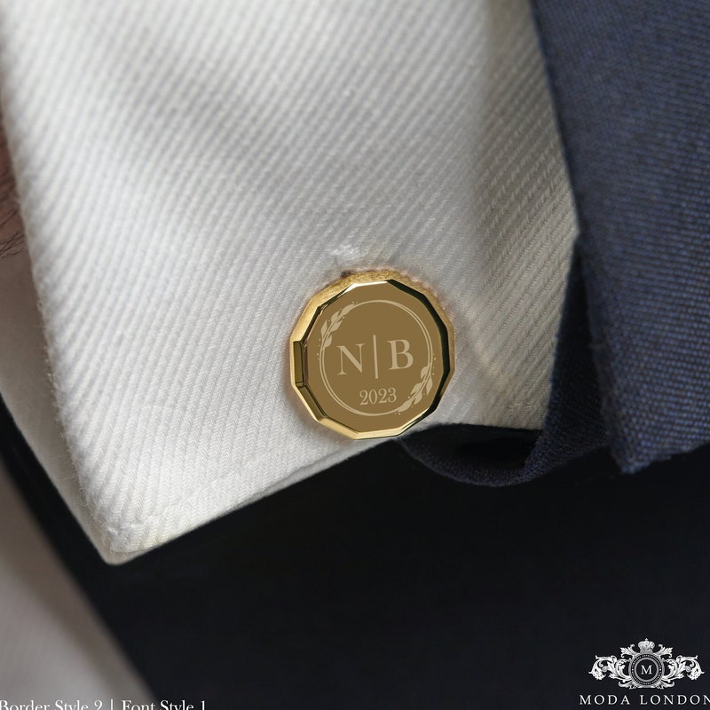 Scalloped Edge Cuff Links - Etsy