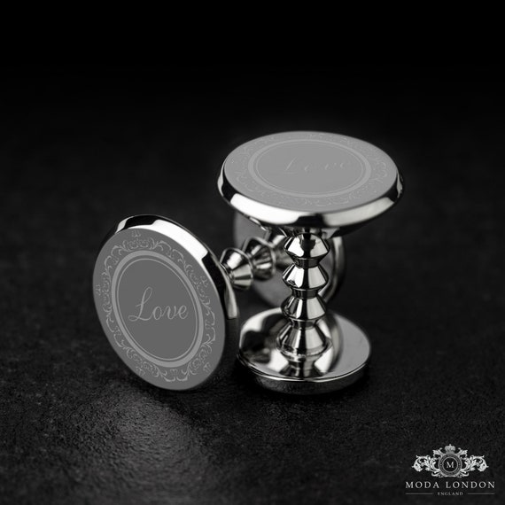 Custom Silver Cufflinks Groom Wedding Cufflinks Wedding | Etsy