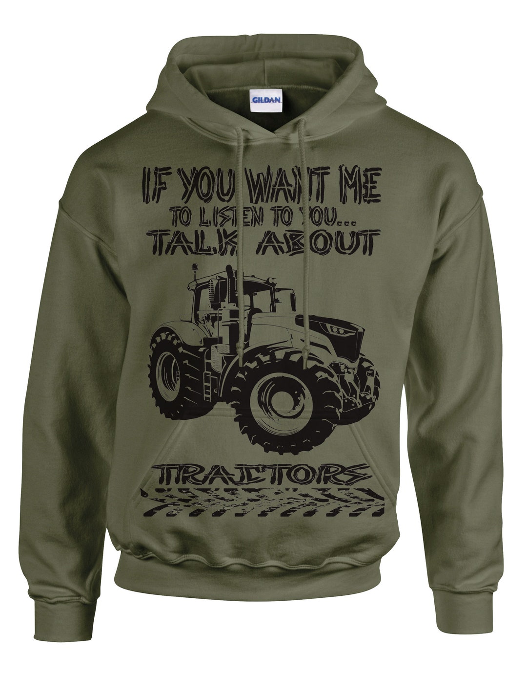 Tractor Farmer Funny Humour Hoodie, Talk About Tractors Gift for Him ...