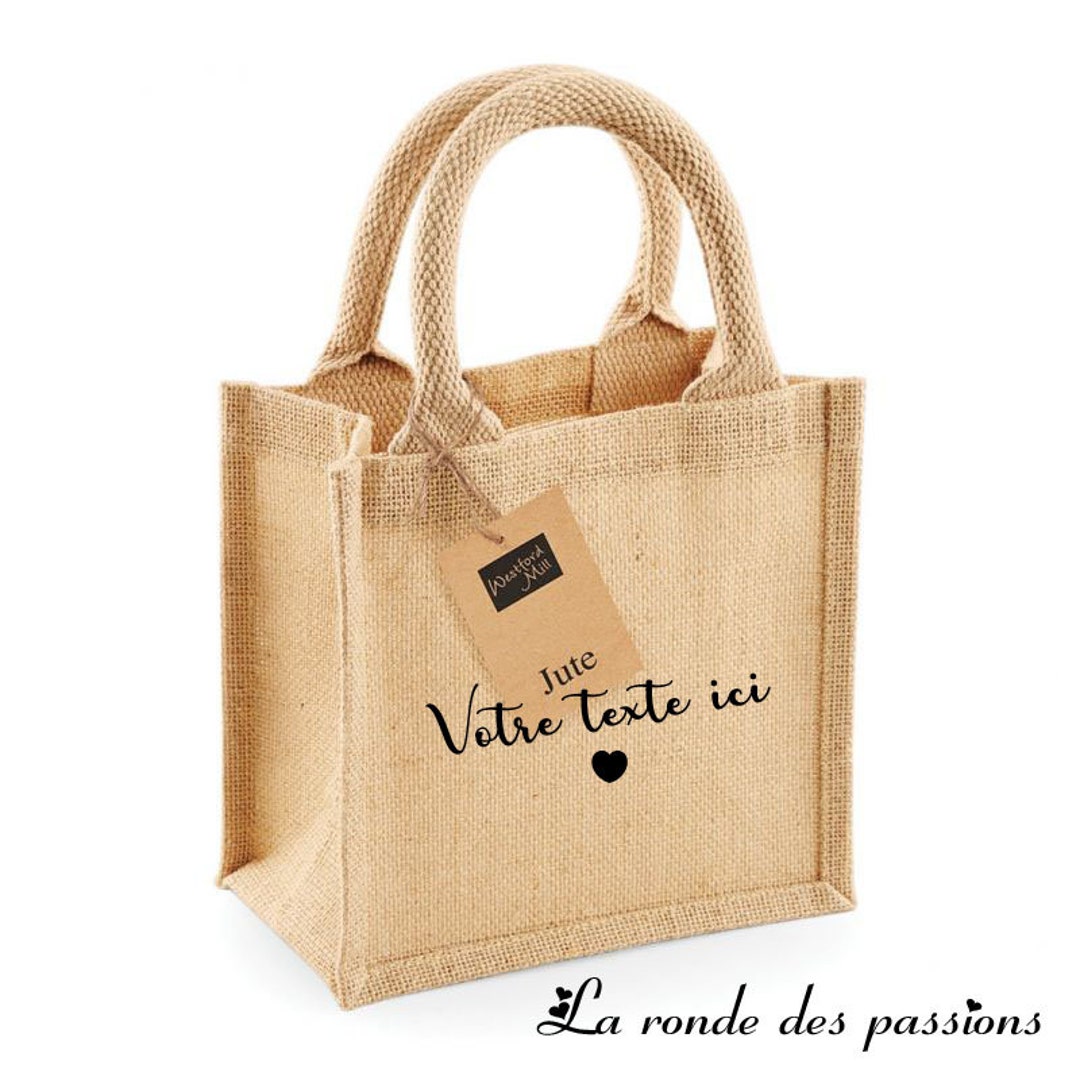 Personalized Mini Jute Bag - Etsy