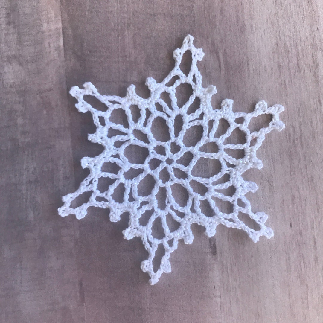 Crochet Snowflake Pattern, DIY Crochet Pattern, Full-color Printable ...