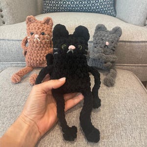 Cat Crochet Pattern No Sew Splat Cat Easy Beginner Crochet Pattern ...