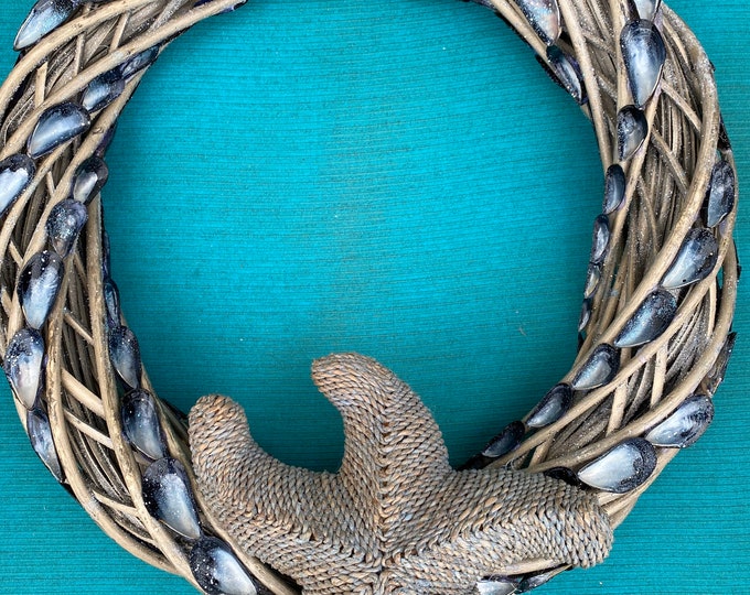 Mussel Shell Wreath, Coastal Wreath, Beach Wreath, Shell Wreath, Wall ...