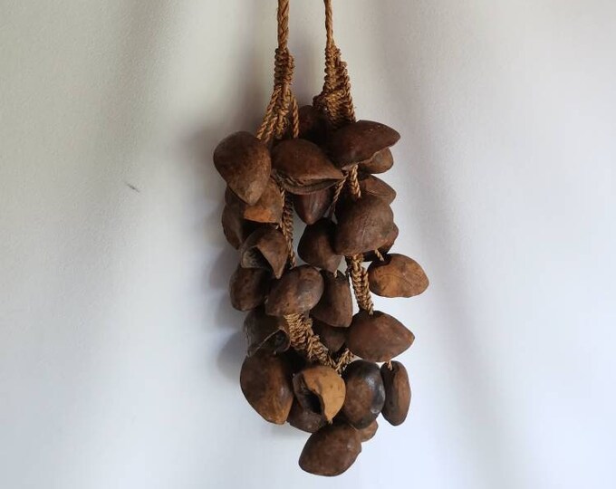 Vintage Wind Chimes Made of Nuts on Raffia Rope 1960s Antique Wind ...