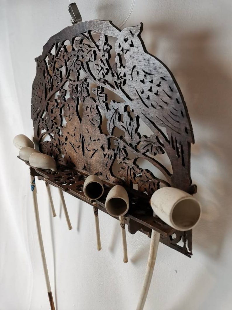 Antique Wood Pipe Rack With 6 Gouda Clay Pipes Goedewaagen | Etsy