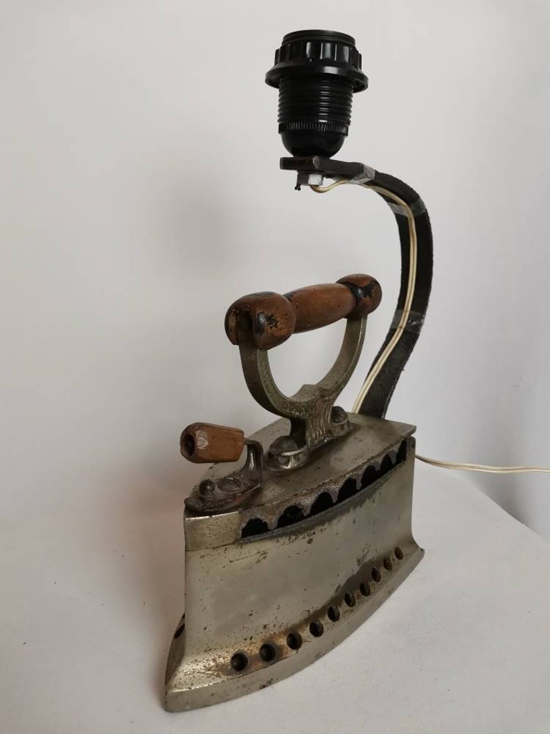 Antique Iron Lamp 1920s Antique Coal Iron Lamp Arts & Crafts - Etsy