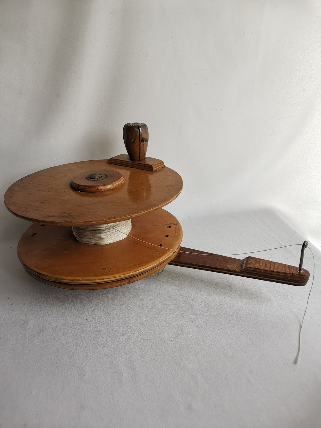 Vintage Spool With Fishing Line 1950s Nautical Decoration | Antique ...